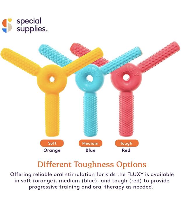 FLUXY Oral Motor Tool Therapy Sensory Motor Aid with 3 Unique Textures ...