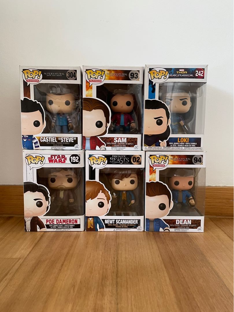 funko pops supernatural castiel sam dean winchester fantastic beasts ...