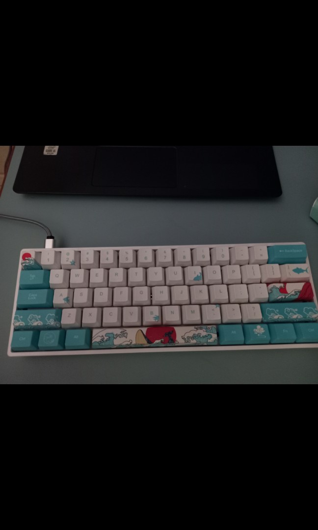 GK61 60% Mechanical Gaming Keyboard With Japanese Sea Coral Keycaps ...
