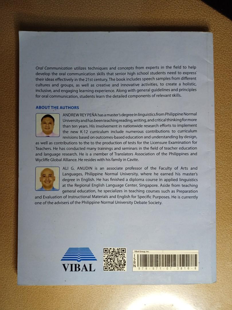 GRADE 11 BOOKS | Oral Communication - VIBAL Publishing House, Hobbies ...