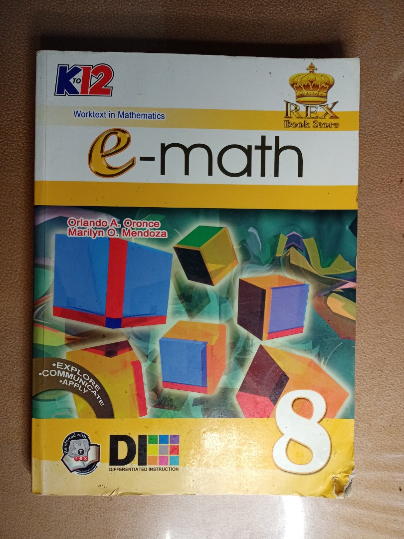 GRADE 8 BOOKS || e-math (Mathematics) - REX Book Store, Hobbies & Toys ...