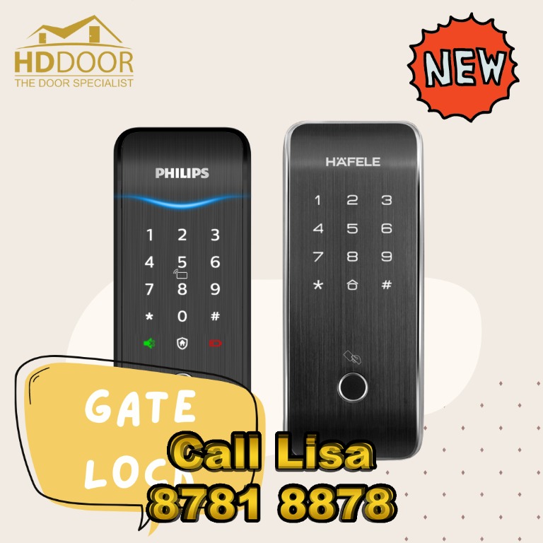 HDB Digital Lock on main door and gate with install, Everything Else on ...