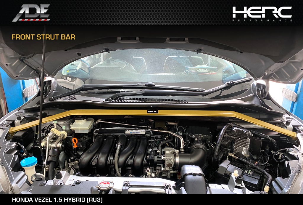 HERC FRONT STRUT BAR ON HONDA VEZEL 1.5 HYBRID (RU3), Car Accessories ...