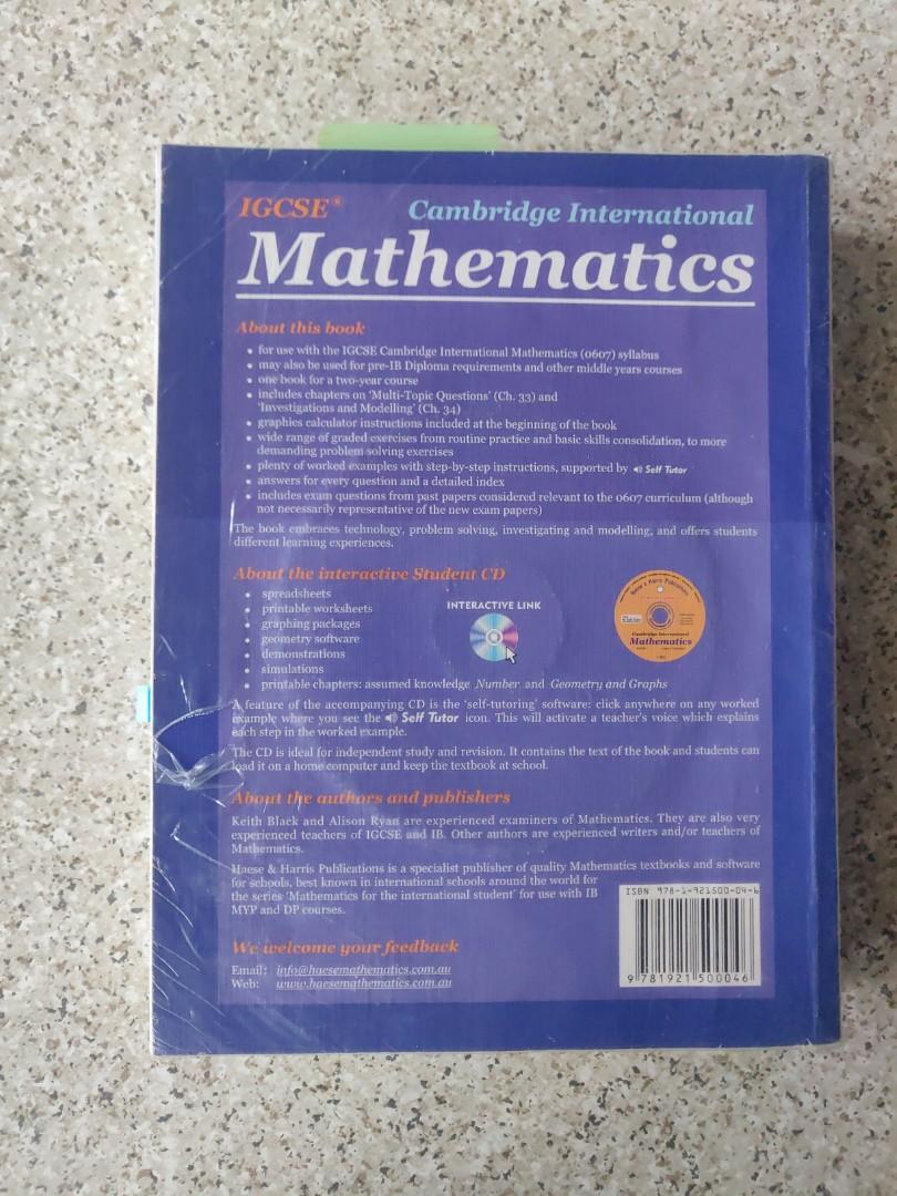 IGCSE Math Textbook (Cambridge International Mathematics 0607 Extended ...
