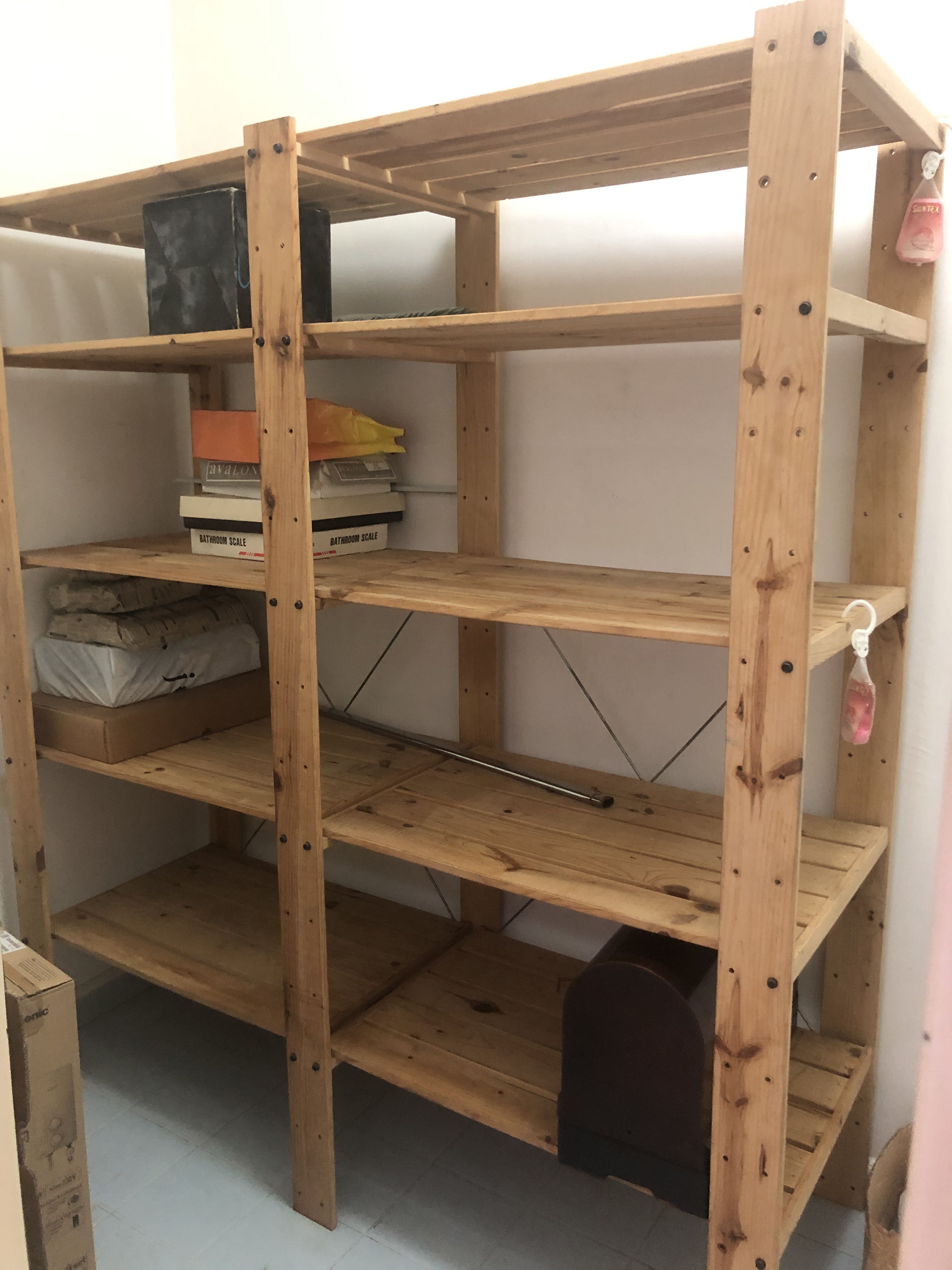 Ikea wooden rack 4 tier , Furniture & Home Living, Furniture, Shelves ...