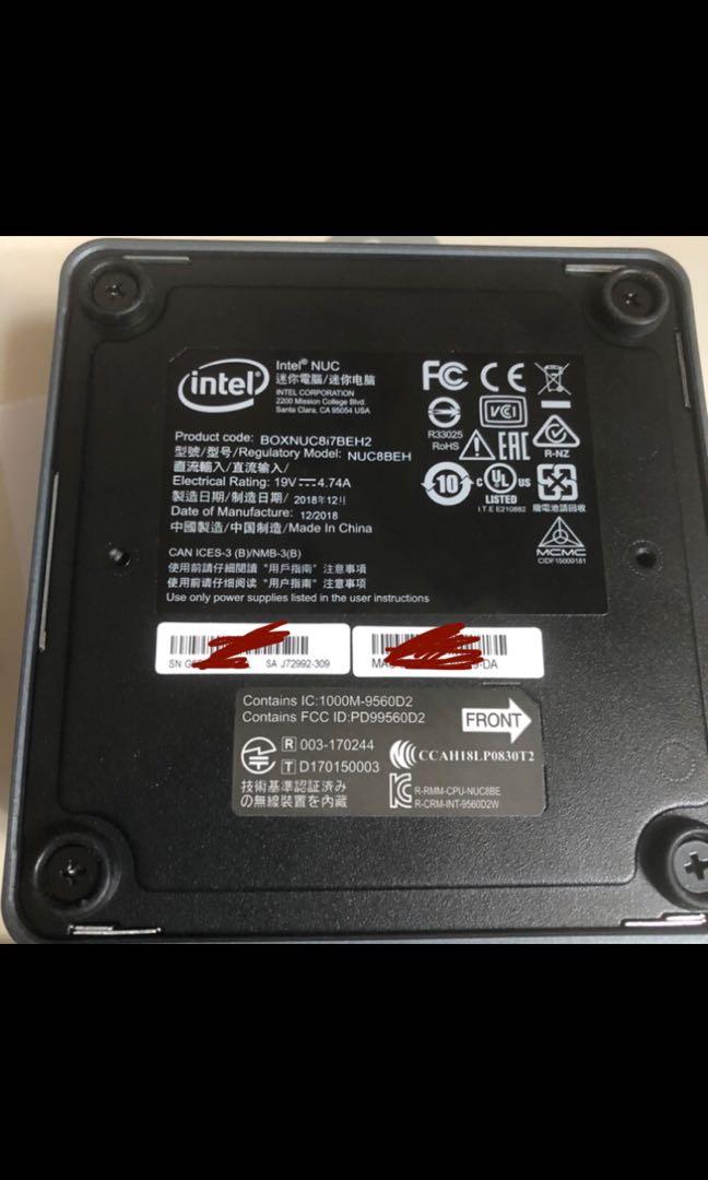 Intel NUC8i7BEH NUC NUC8 i7 kit, Computers & Tech, Desktops on Carousell