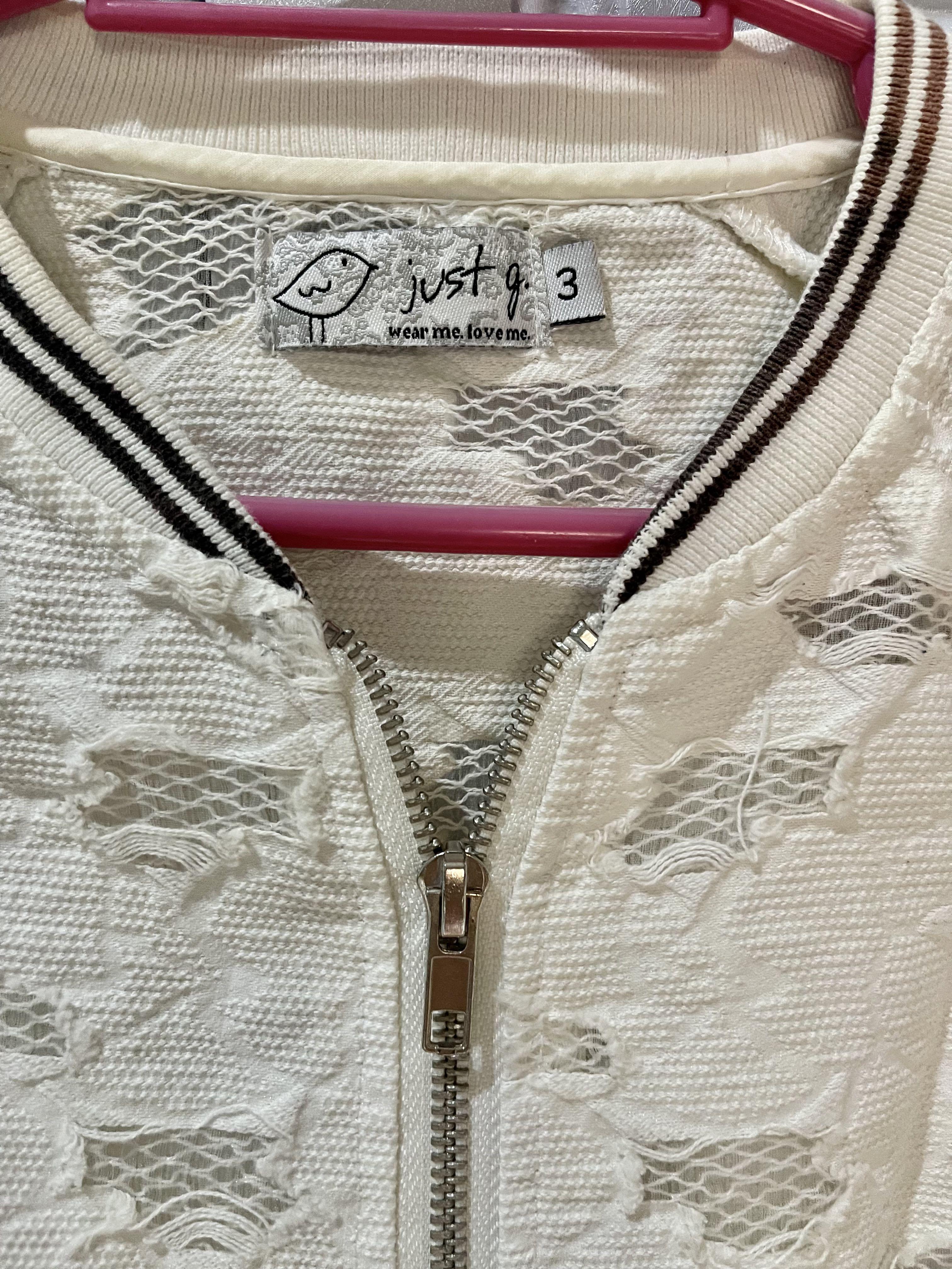 Just G White Bomber Jacket, Women's Fashion, Coats, Jackets and ...