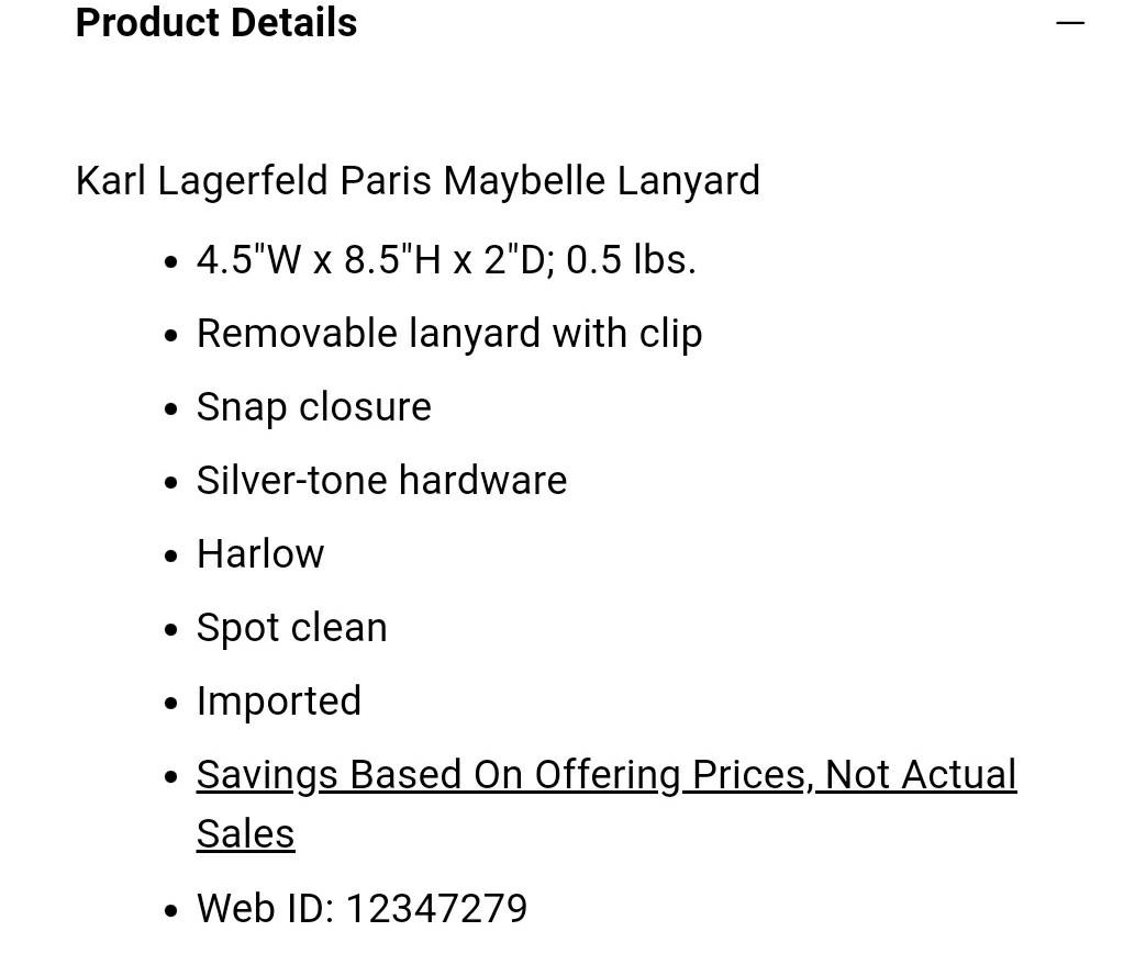Karl Lagerfeld Lanyard, Women's Fashion, Bags & Wallets, Purses ...