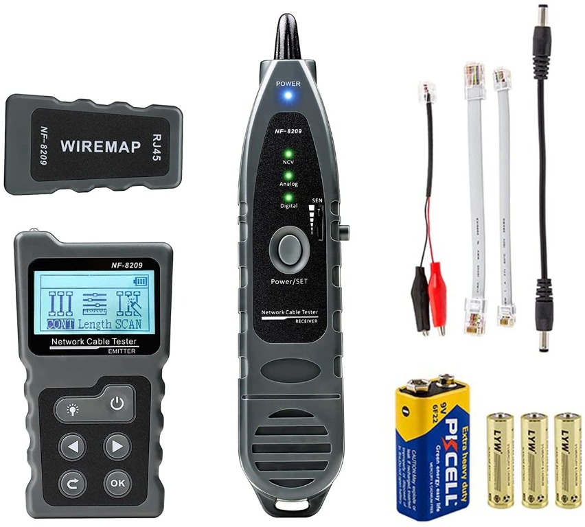 KOLSOL Cable Tester with PoE Multifunction Wire Tracker Network Cable ...