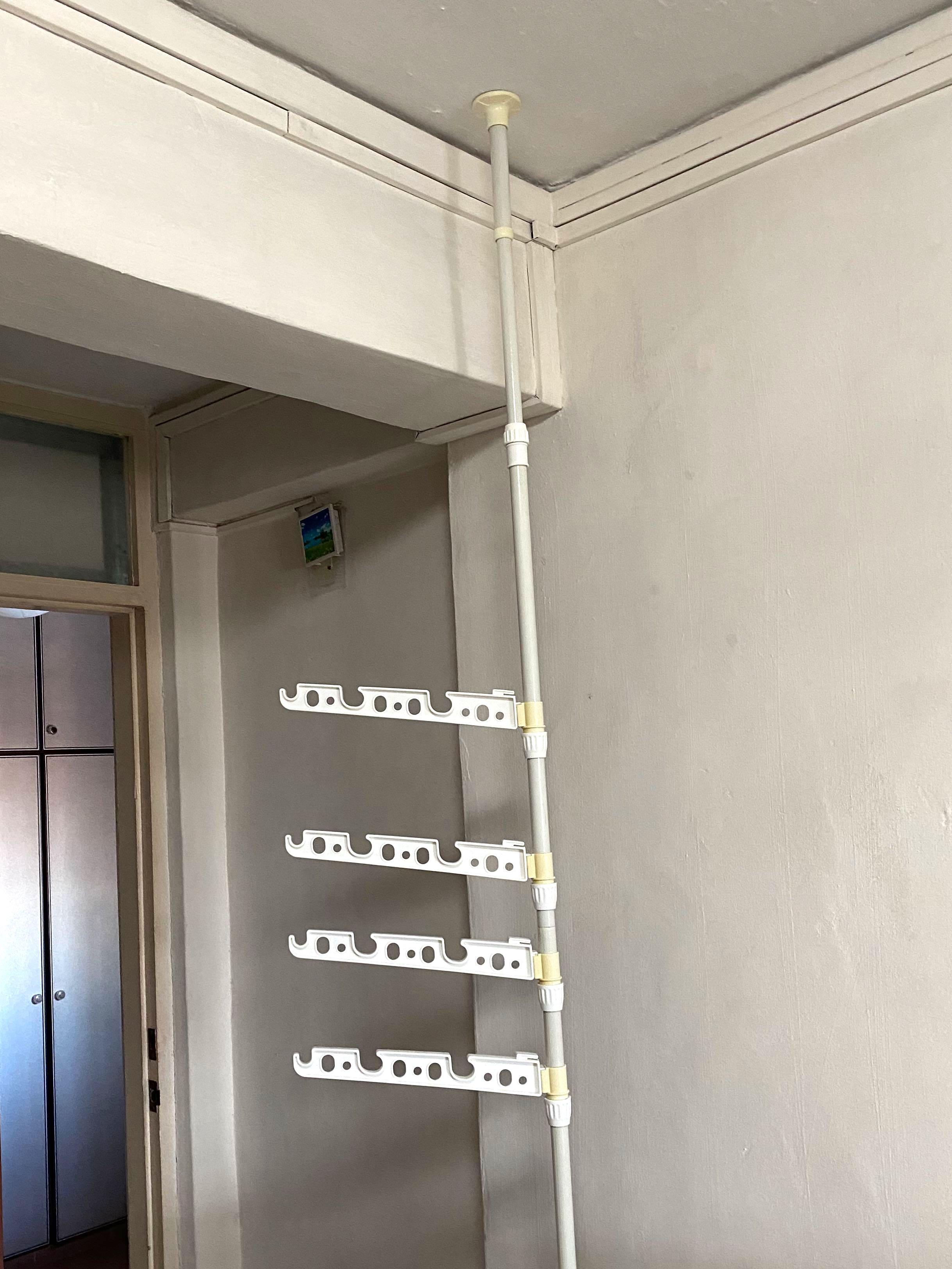 Kukeri Floor to Ceiling Adjustable Rack Pole, Furniture & Home Living ...