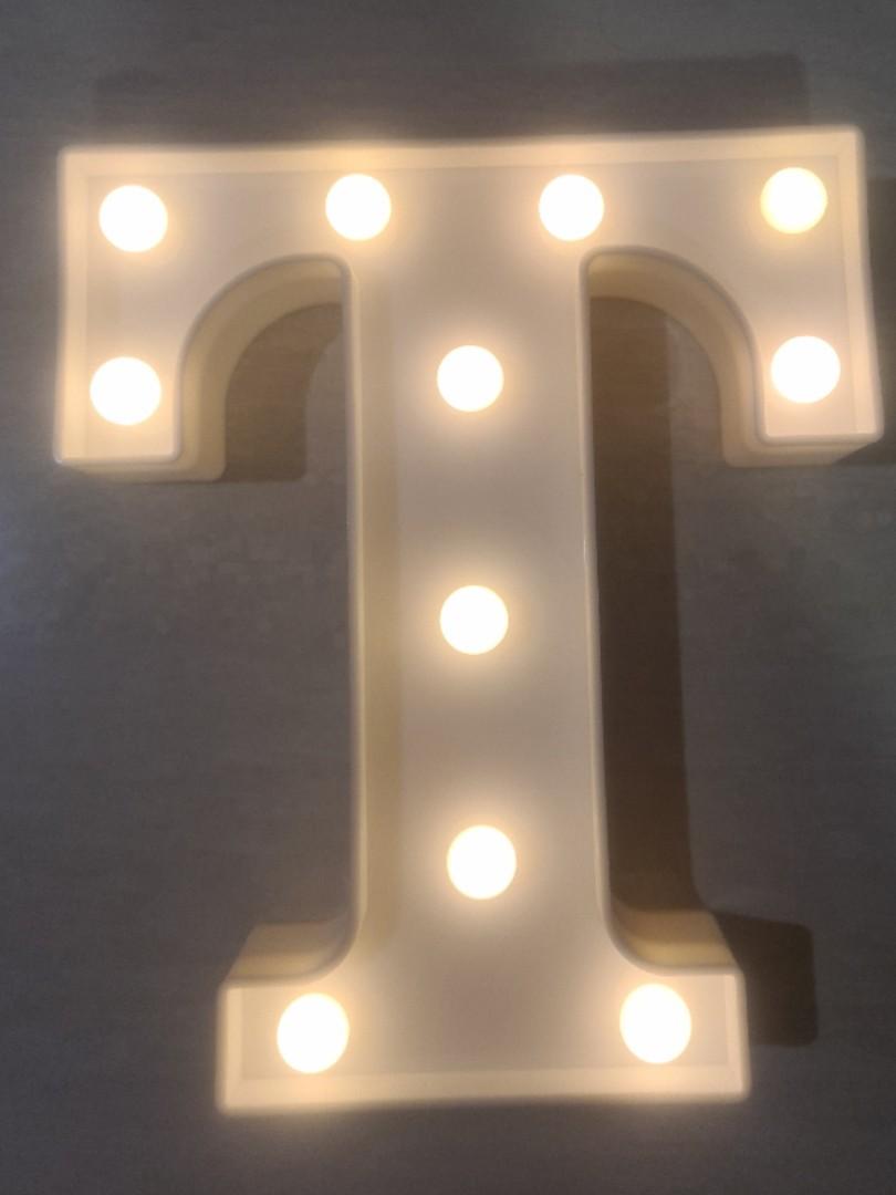 LED letter (letter T, warm lighting), Babies & Kids, Baby Nursery ...