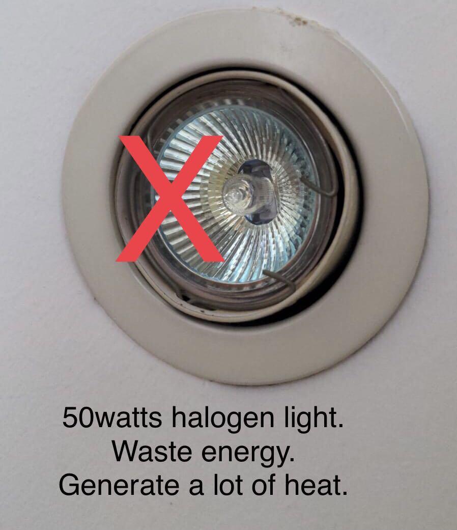 Replace old halogen bulb to LED bulb, Furniture & Home Living, Lighting ...