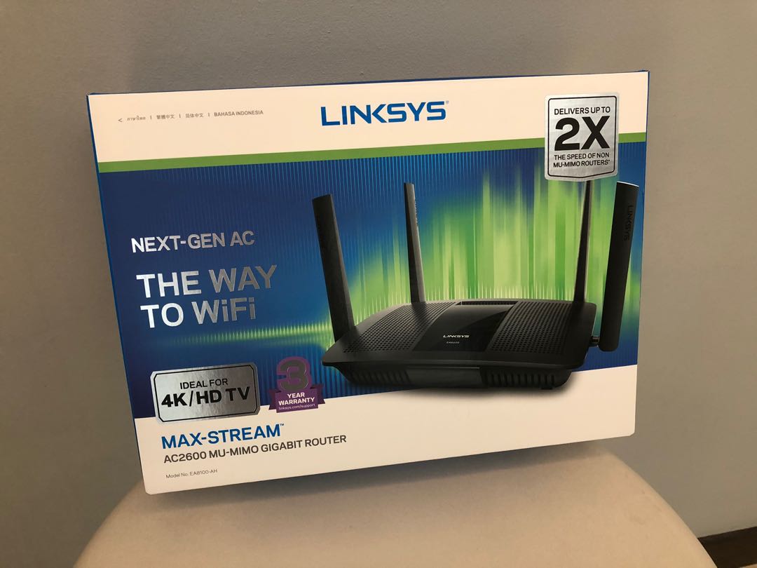 Linksys EA8100-AH Max-Stream AC2600 Router, Computers & Tech, Parts ...