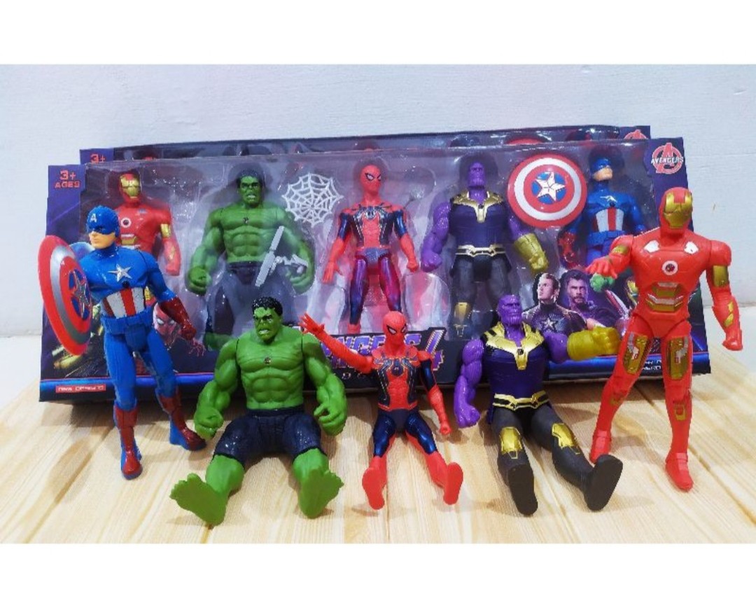 Mainan Avengers Anak / Avengers Figure Set / Superhero Figire Set, Toys ...