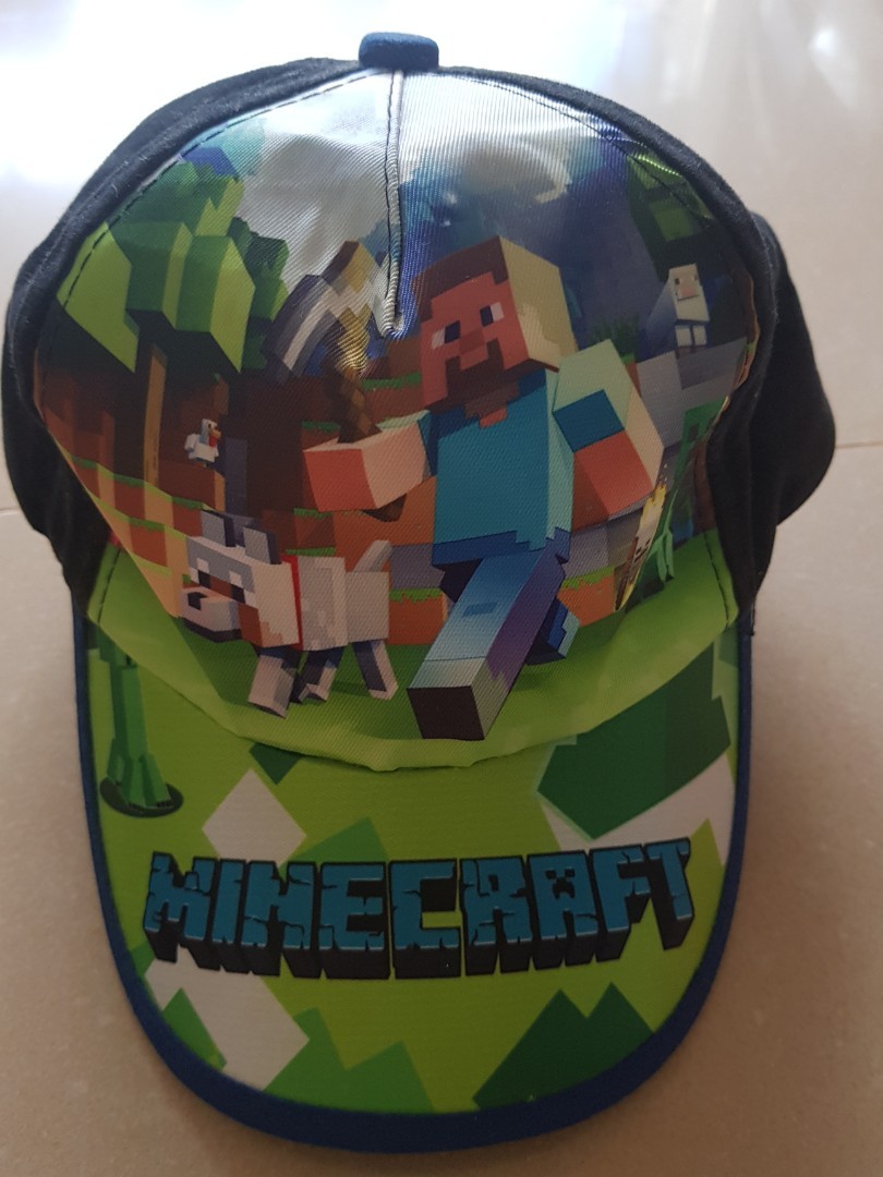 Minecraft cap, Babies & Kids, Babies & Kids Fashion on Carousell