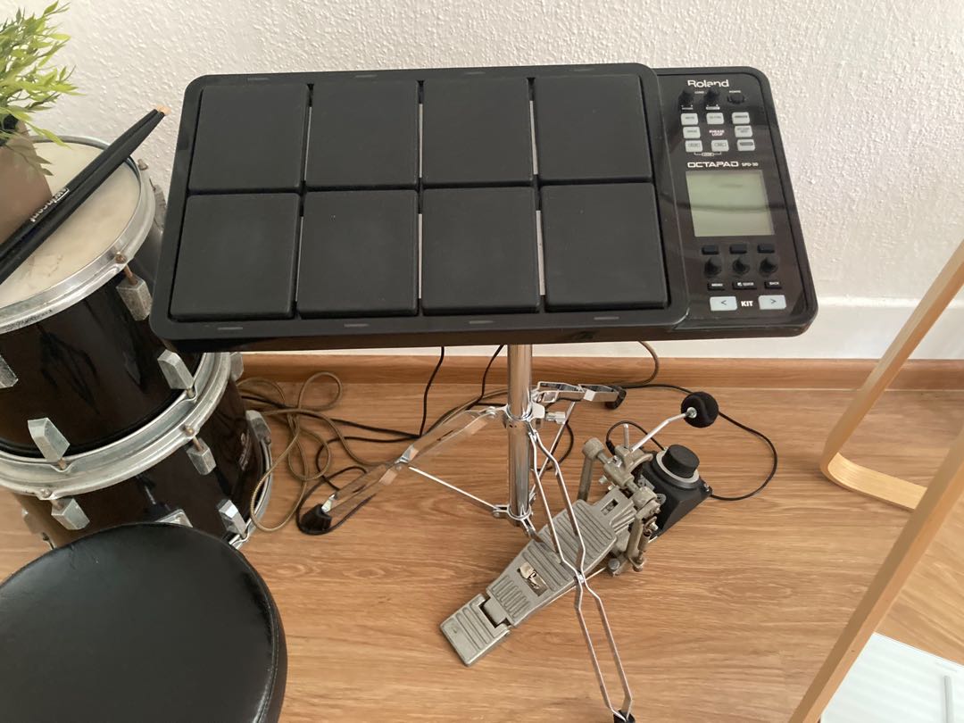 Octapad SPD-30 including stand and case and kick, Hobbies & Toys, Music ...