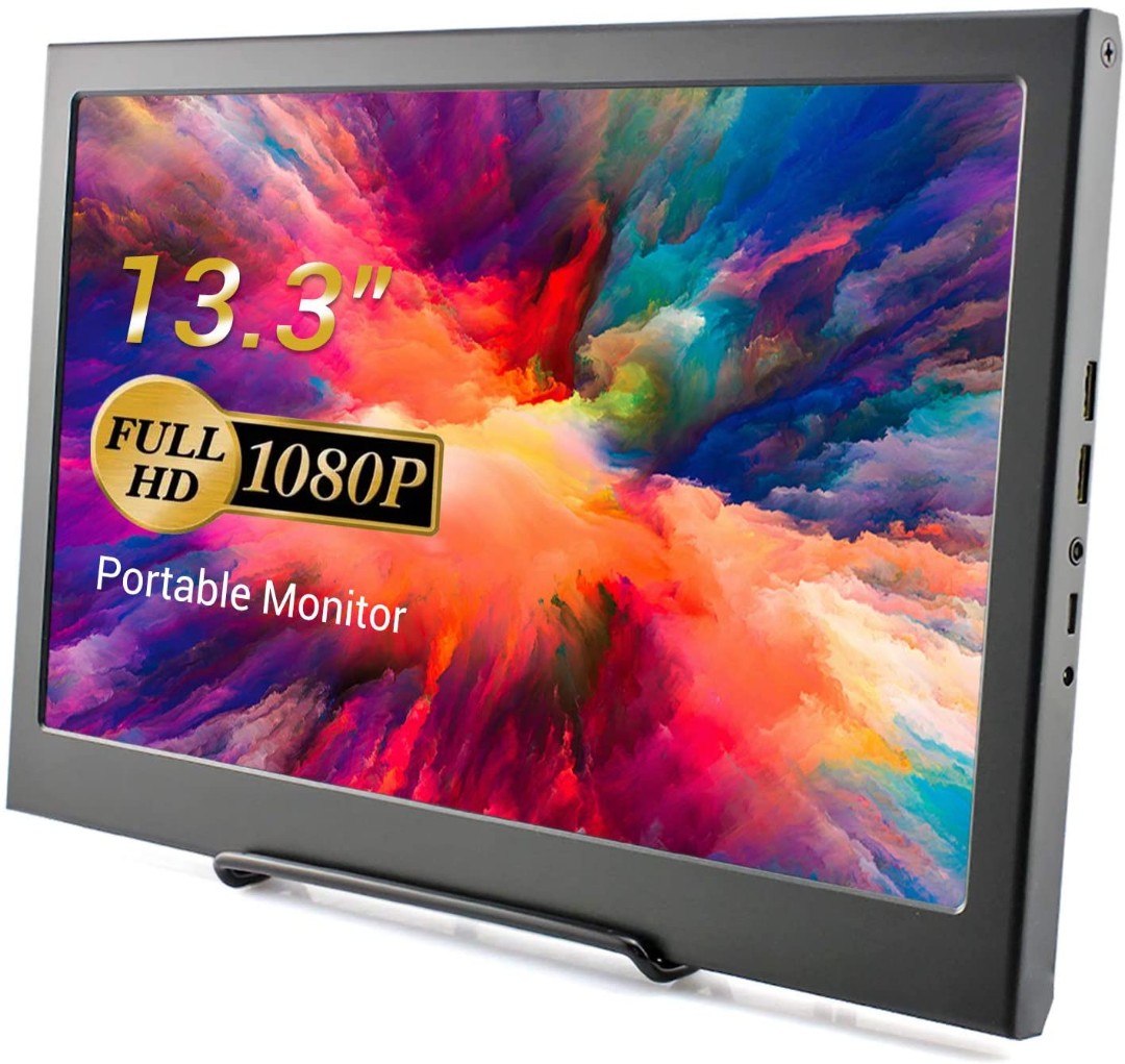 Portable Monitor, ELECROW 13.3-inch 1920×1080P IPS Screen LED Small ...