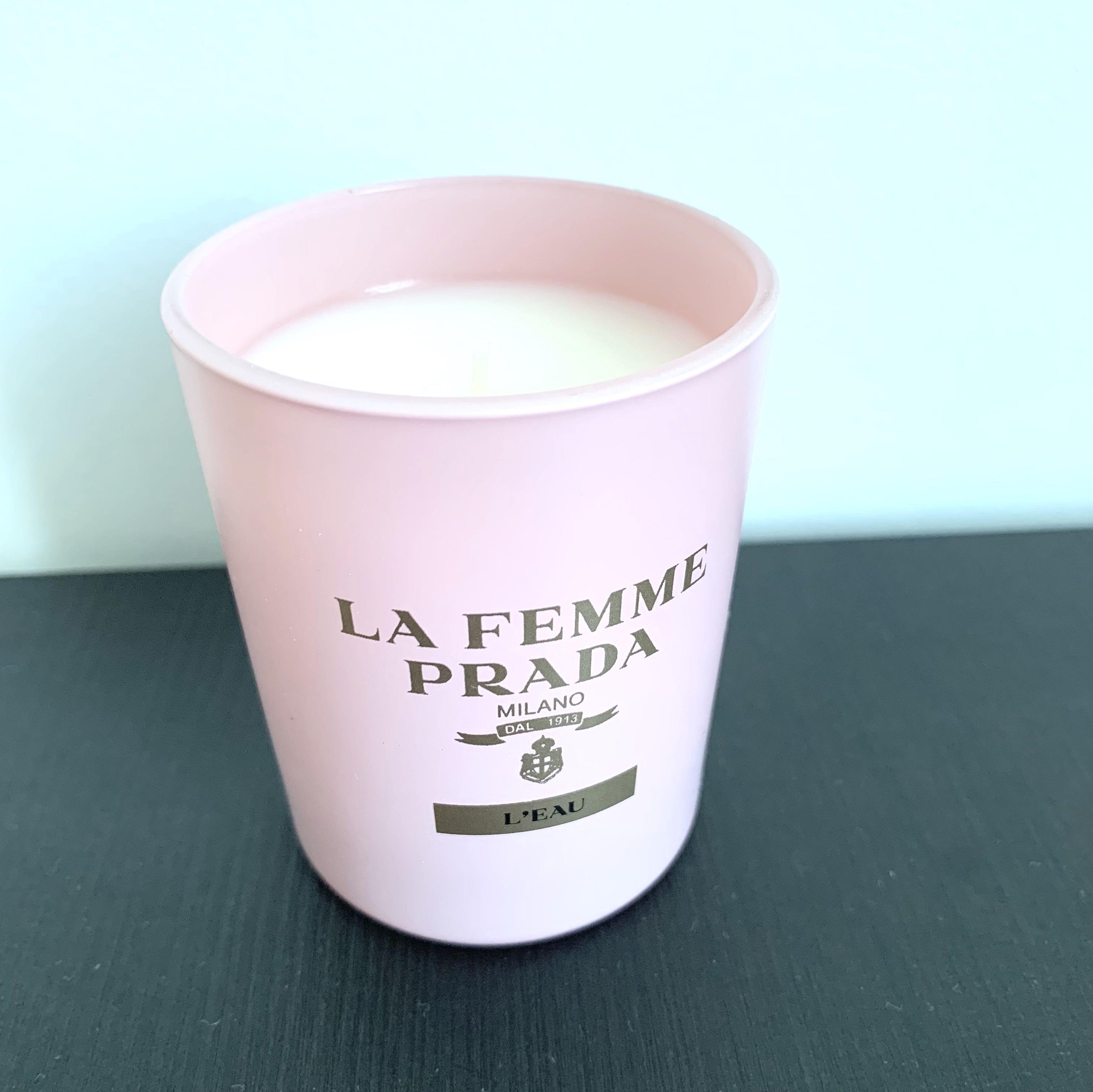 Prada candle, Furniture & Home Living, Home Fragrance on Carousell
