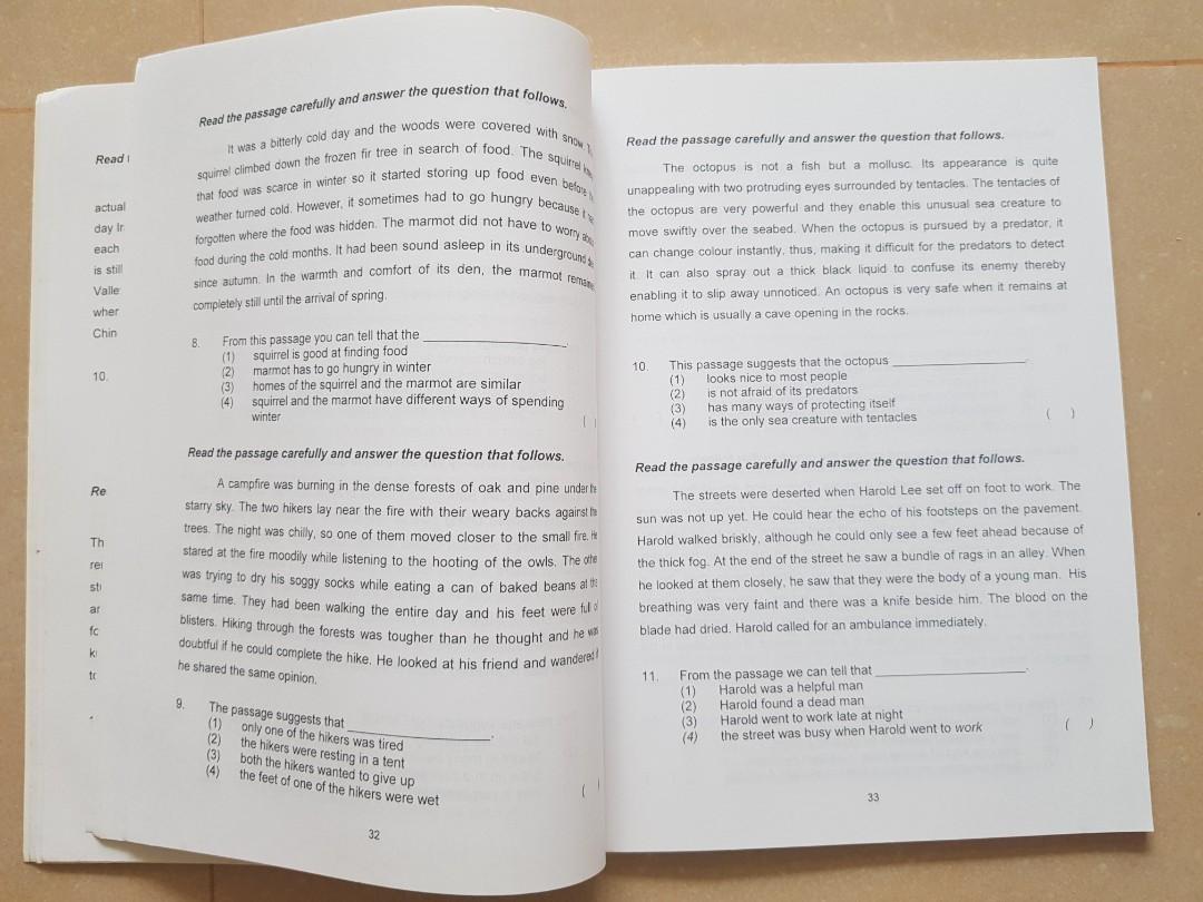 Primary 6 Comprehension Skills, Hobbies & Toys, Books & Magazines ...