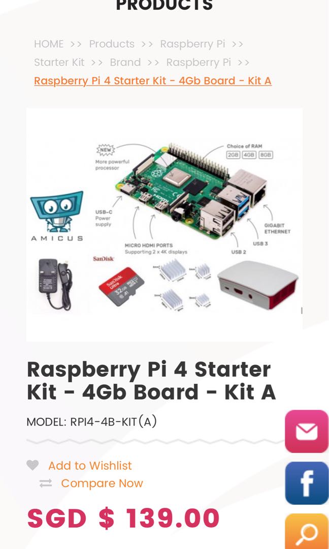 Raspberry Pi 4 Starter Kit - 4Gb Board - Kit A, Hobbies & Toys ...