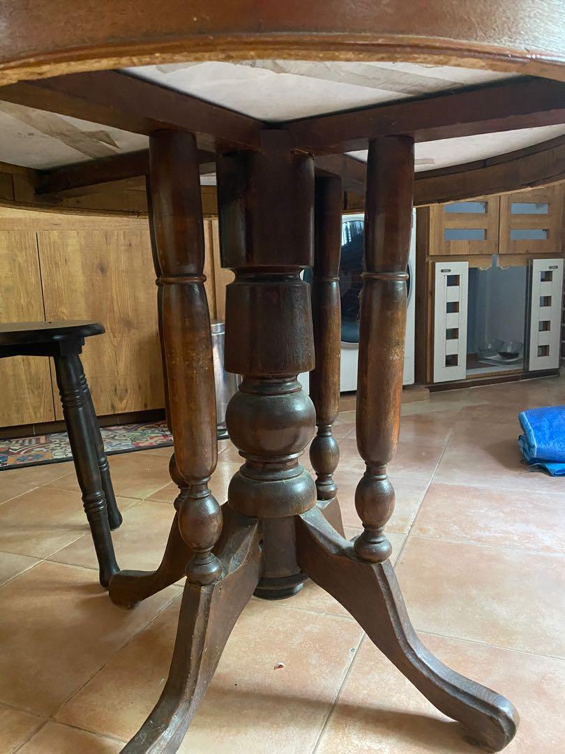 Round Marble Kopitiam table, Furniture & Home Living, Furniture, Tables ...