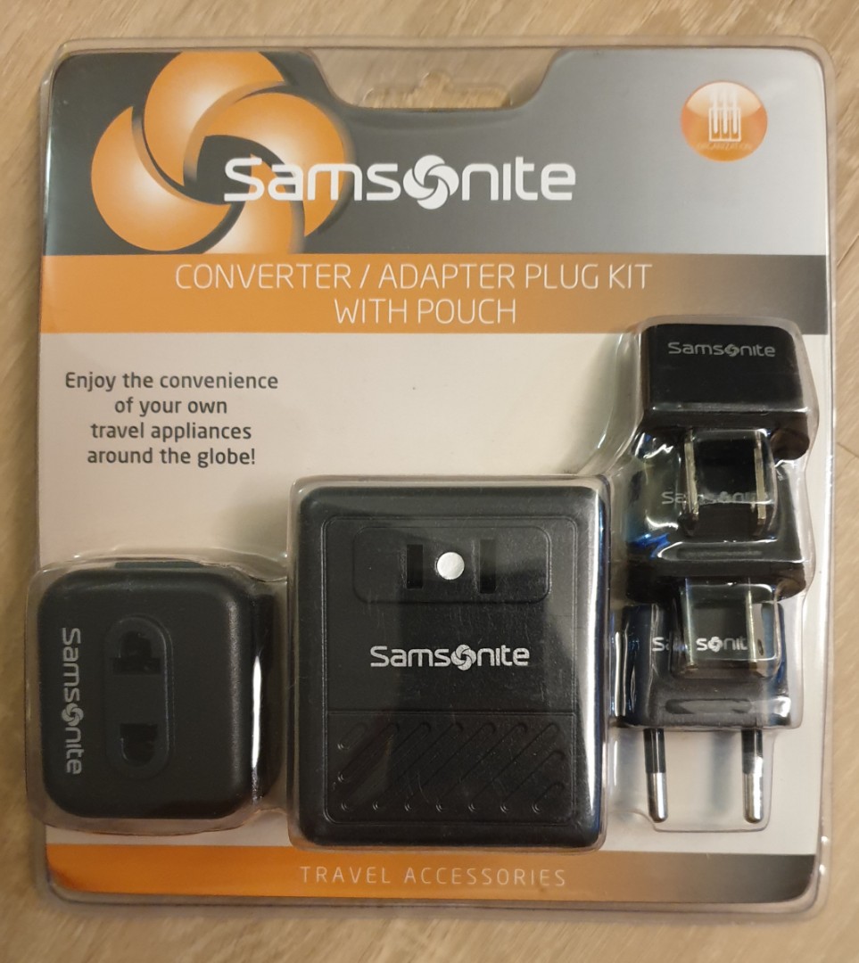 Samsonite original converter / adaptor with pouch, Computers & Tech ...