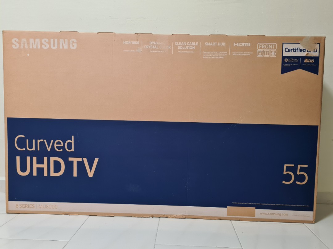 Samsung Premium UHD 4K Smart TV 55 inch Curved MU8000 Series 8, TV & Home Appliances, TV ...