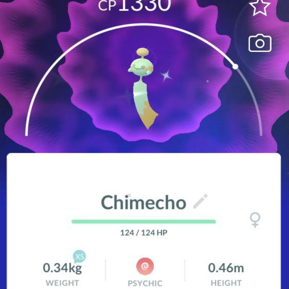 Shiny Chimecho (Pokemon GO) (iOS/Android), Video Gaming, Gaming ...