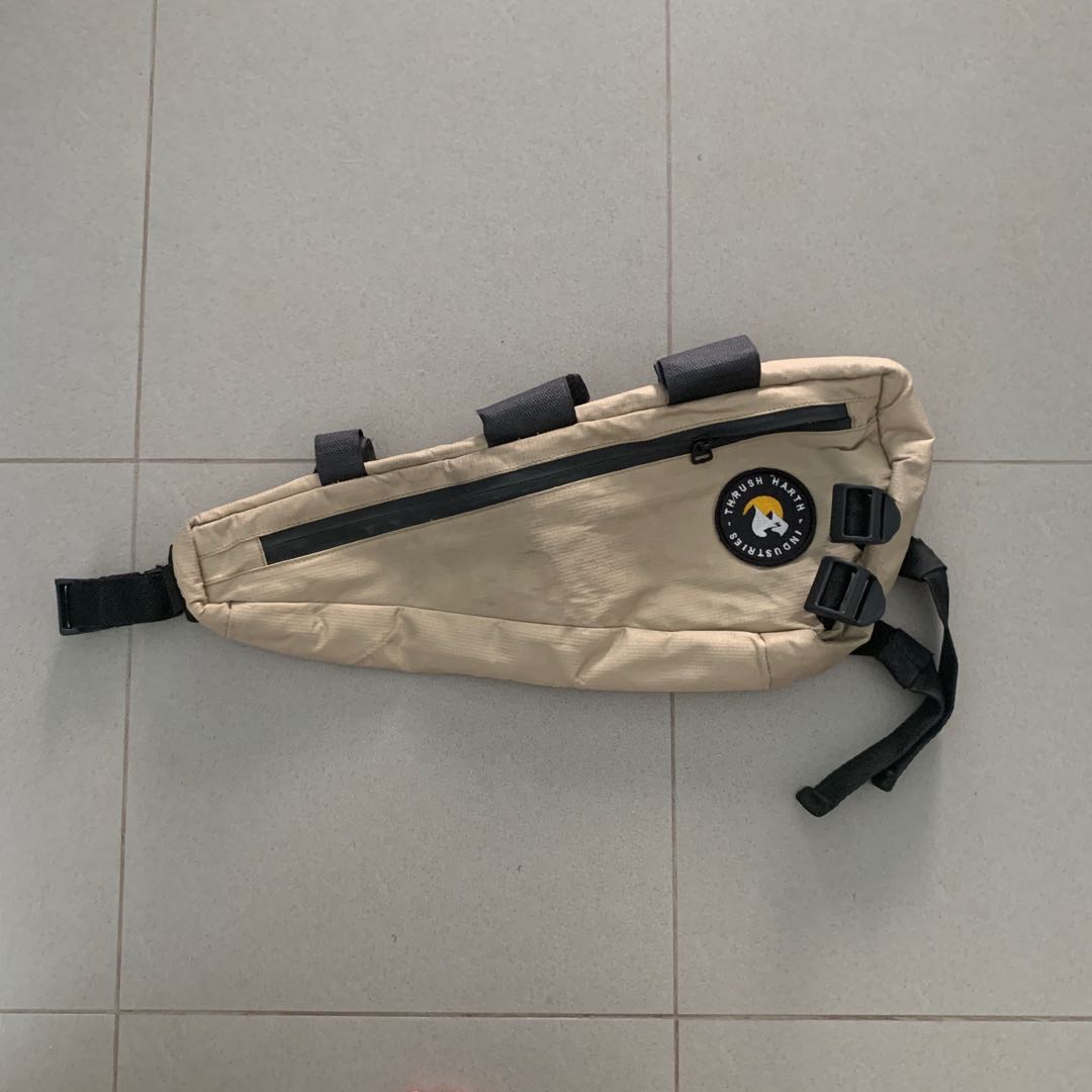 Thrush Cream Triangle Frame Bag, Sports Equipment, Bicycles & Parts ...