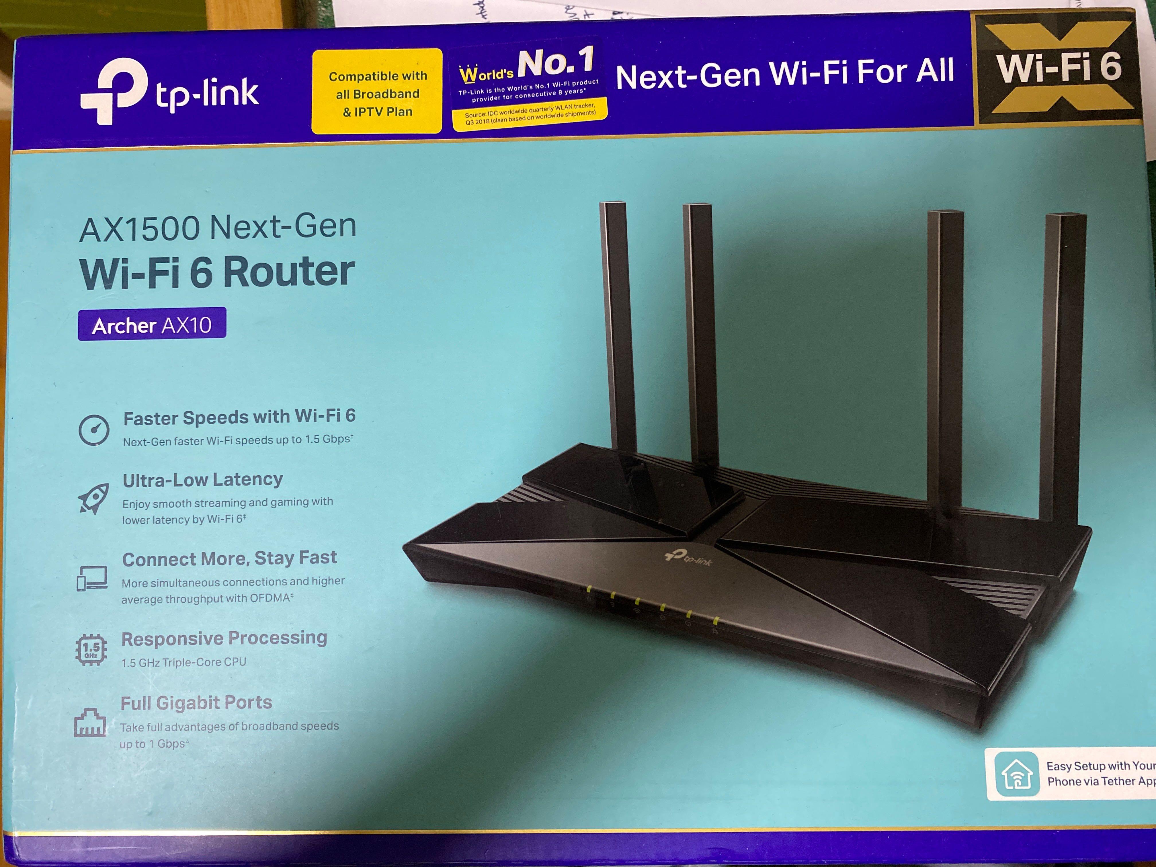 TP-LINK AX1500 next gen WiFi 6 router, Computers & Tech, Parts ...