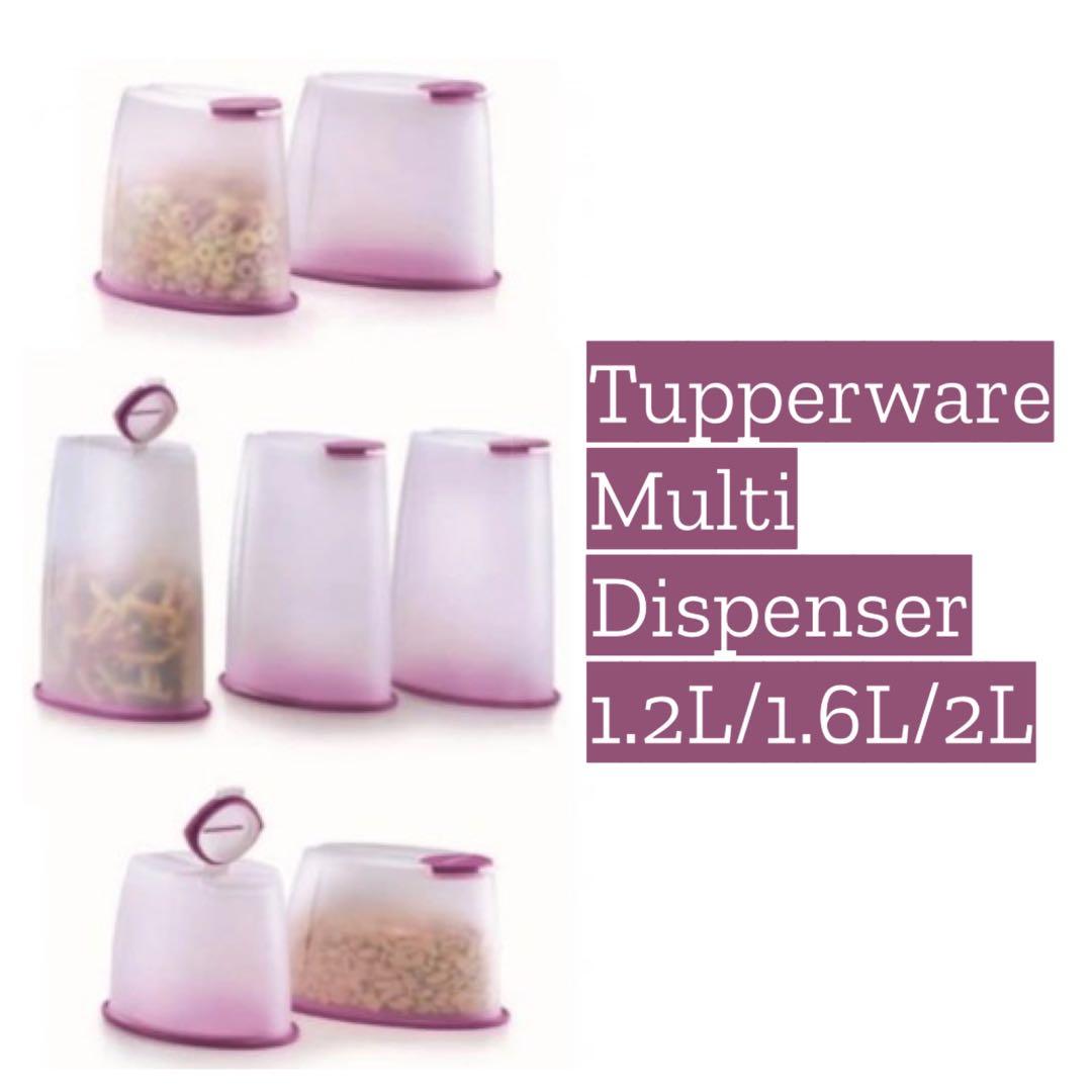 Tupperware Multi Dispenser (1.2L/ 1.6L/ 2L), Furniture & Home Living ...