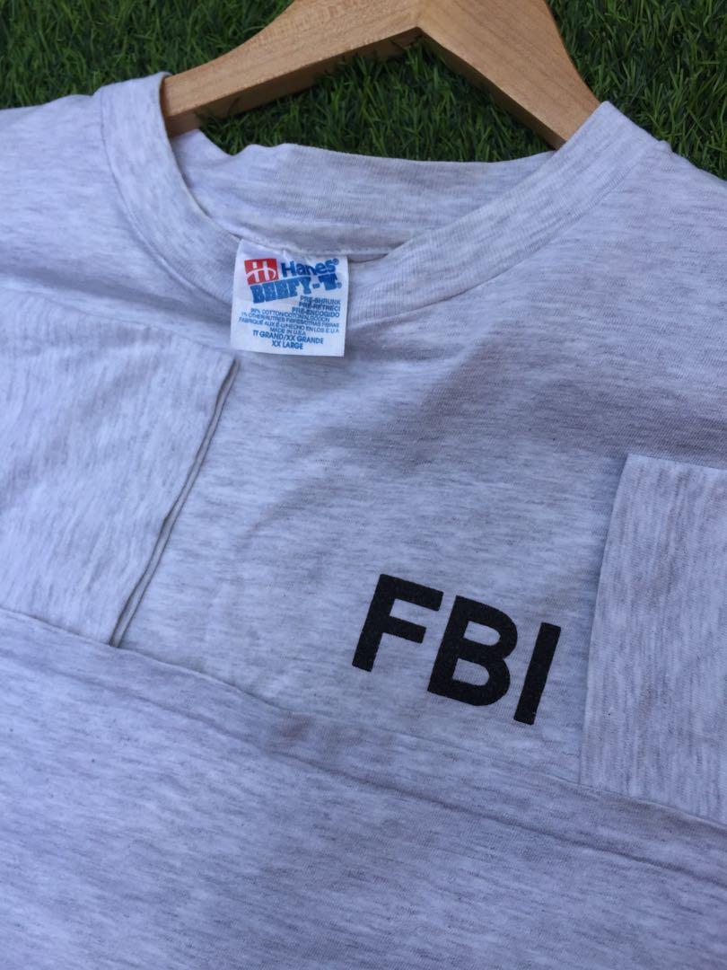 Vintage 80s FBI Tee, Men's Fashion, Tops & Sets, Tshirts & Polo Shirts ...