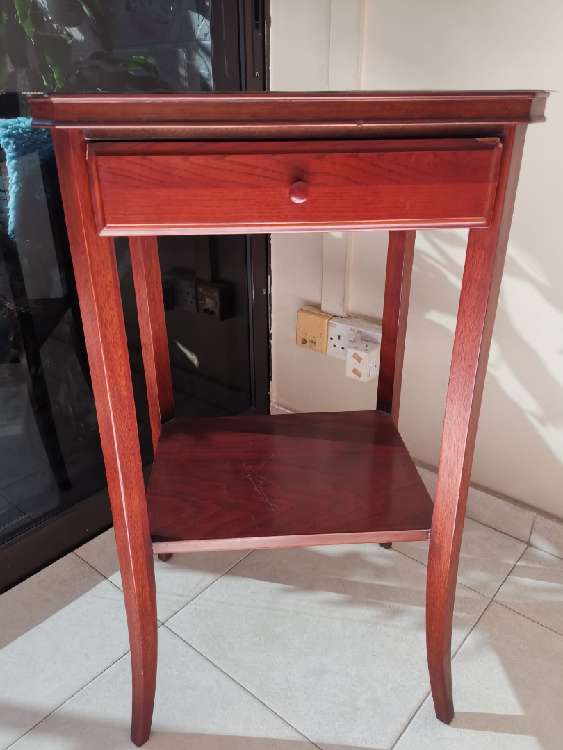 Wall Side Teak wood Table (wooden) 81(ht)x45(lt)x38(wd) cm, Furniture ...