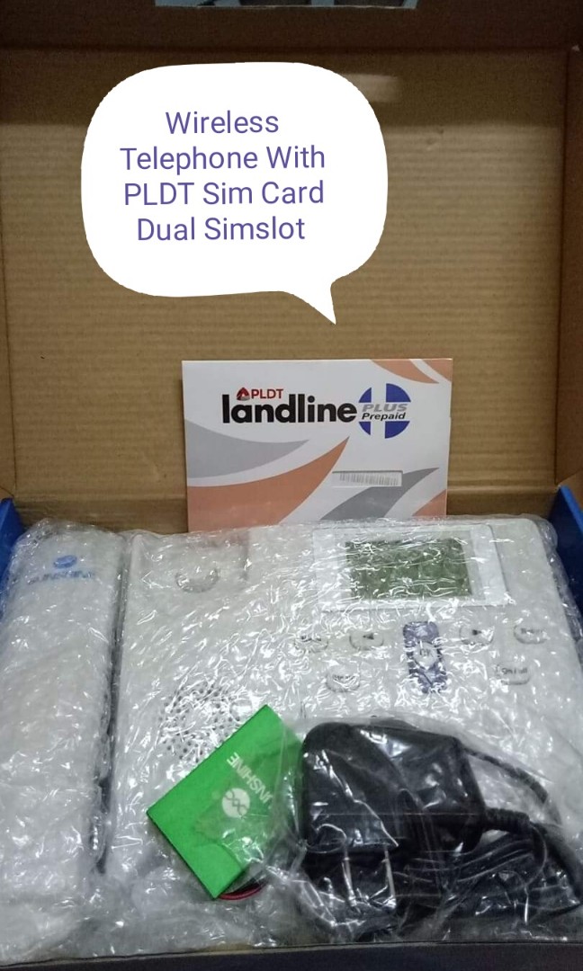 Wireless Desktop Telephone With Sim Card Slot and PLDT simcard, Mobile ...