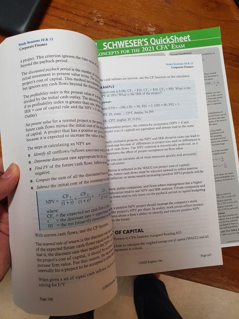 2021 CFA level 1 schwesser secret sauce and cheat sheet, Hobbies & Toys ...