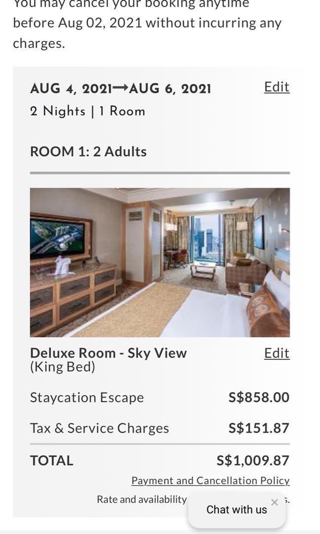2 nights MBS Sky View - Deluxe room (Marina Bay Sands), Property ...