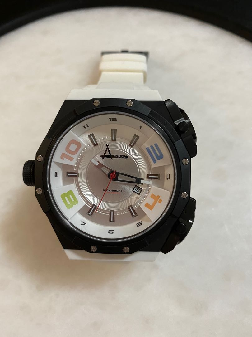 Almost New ACHTUNG Shuttle / White, Men's Fashion, Watches ...