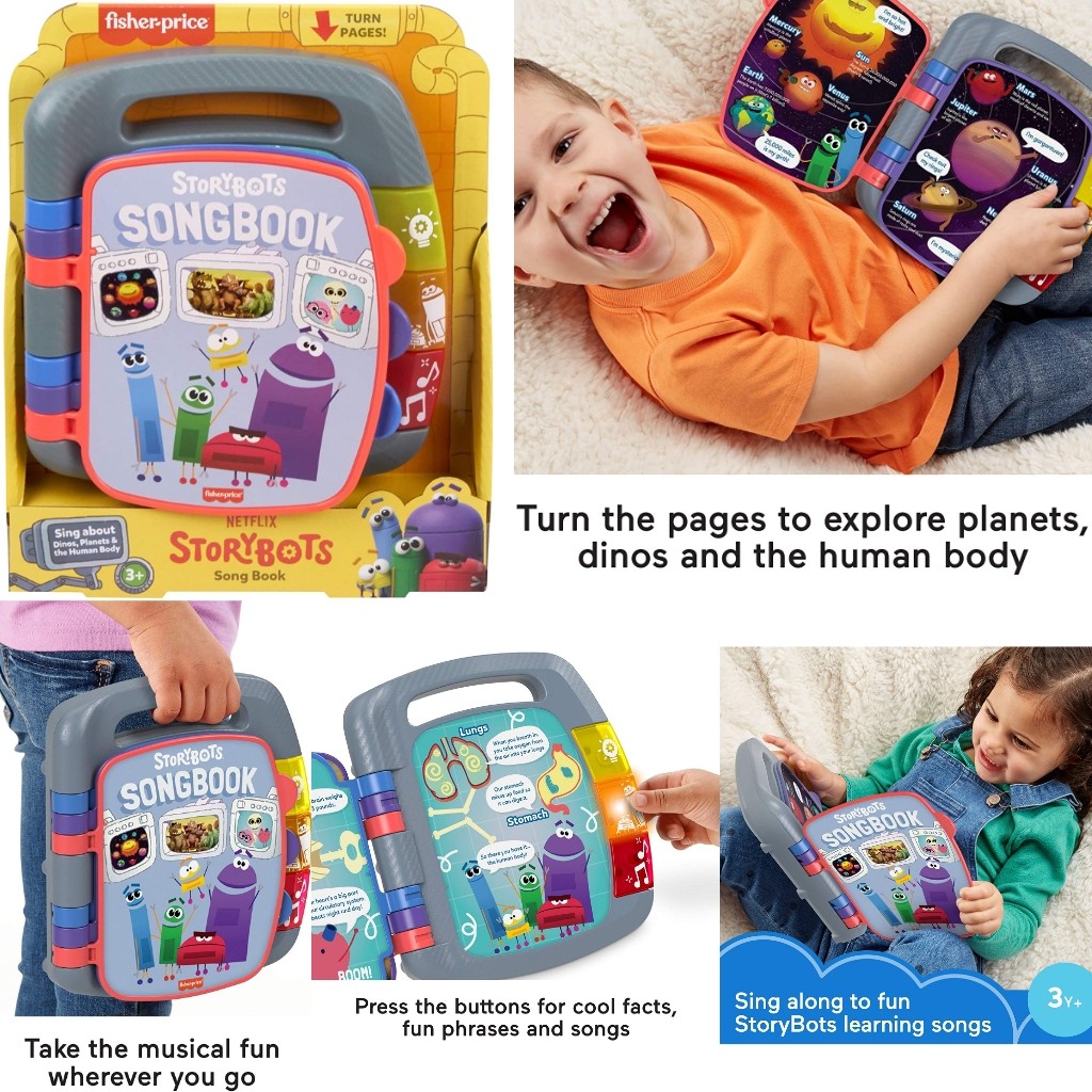 BNIB: Fisher Price StoryBots Songbook, musical book with facts about ...