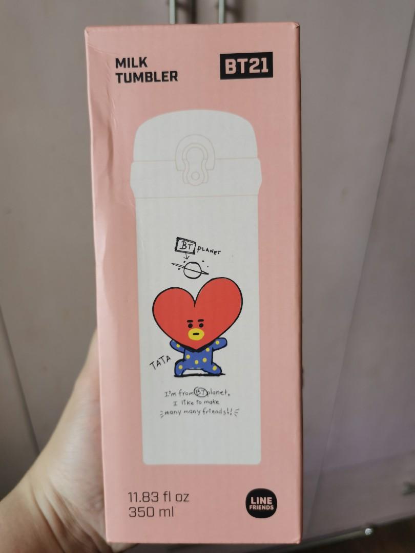 BT21 TATA MILK TUMBLER, Hobbies & Toys, Memorabilia & Collectibles, K ...