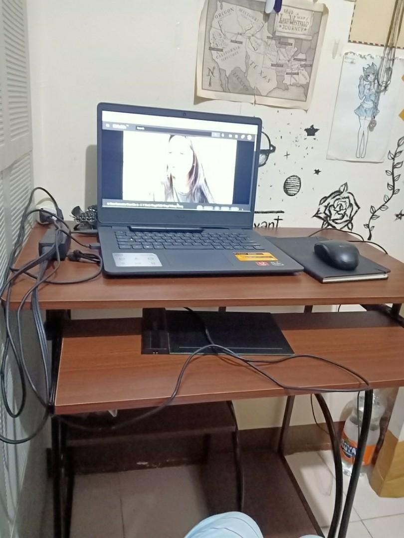Computer table with pull out shelf, Furniture & Home Living, Furniture ...
