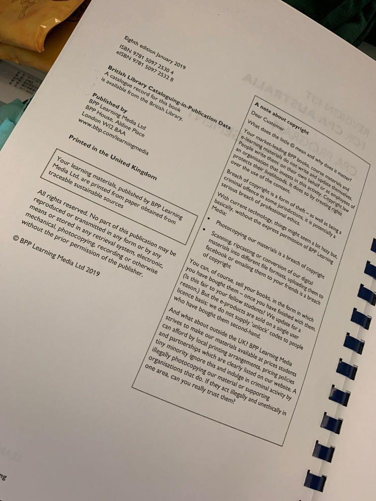 CPA Australia Revision Kit (SMA), 興趣及遊戲, 書本 & 文具, 書本及雜誌 - 補充練習 - Carousell CPA Australia Revision Kit (SMA), 興趣及遊戲, 書本 & 文具, 書本及雜誌 - 補充練習 - Carousell