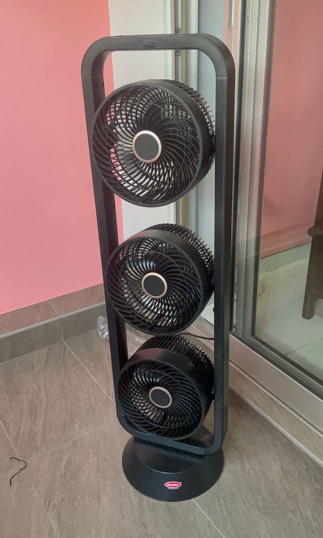 EuropAce 9” Trio Turbo Oscillating Fan, Furniture & Home Living ...