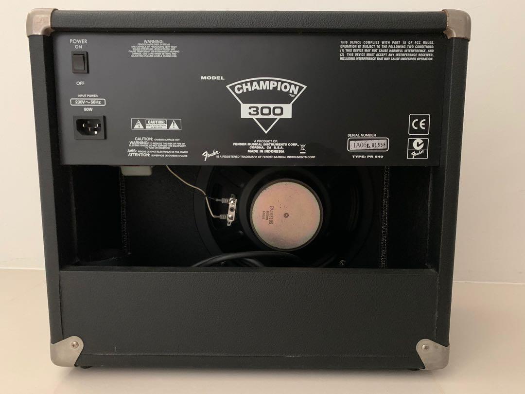 FENDER Champion 300 Guitar Amplifier, Hobbies & Toys, Music & Media ...