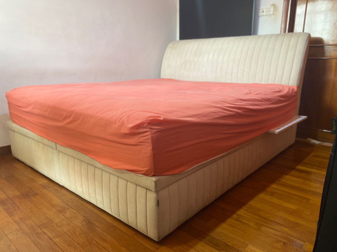 GETHA Storage Bed Frame and Mattress KING SIZE, Furniture & Home Living ...