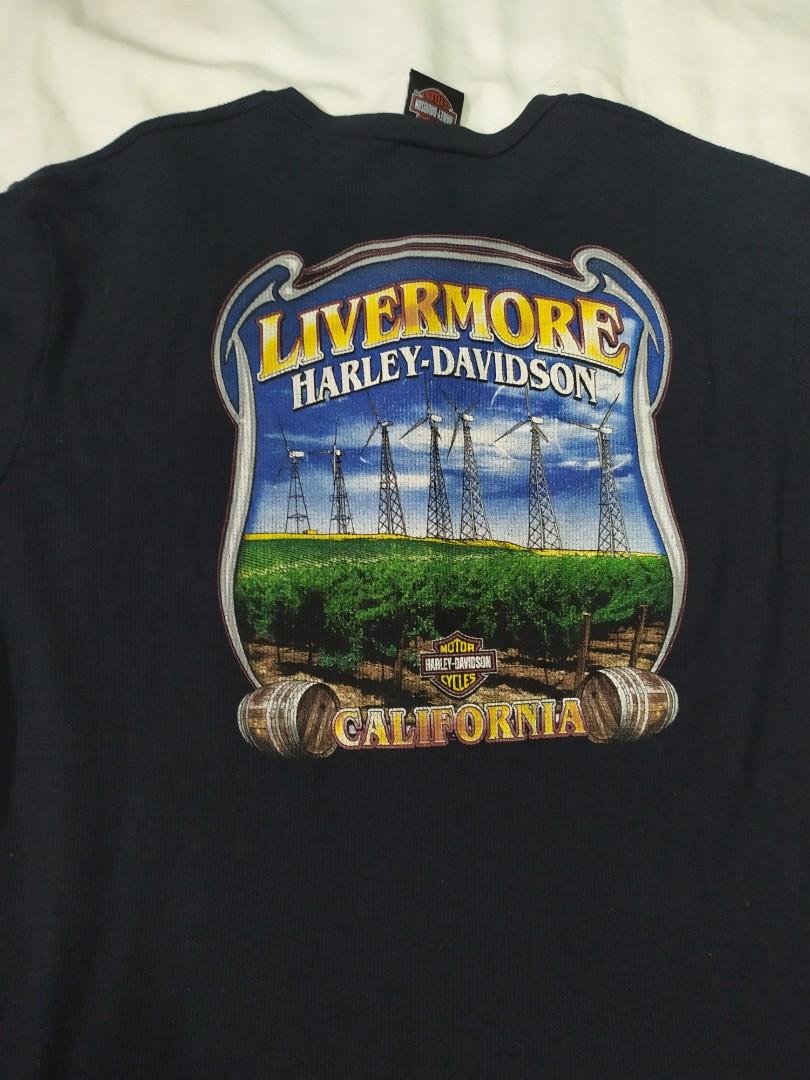 Harley Davidson Henley Longsleeve, Men's Fashion, Tops & Sets, Tshirts ...