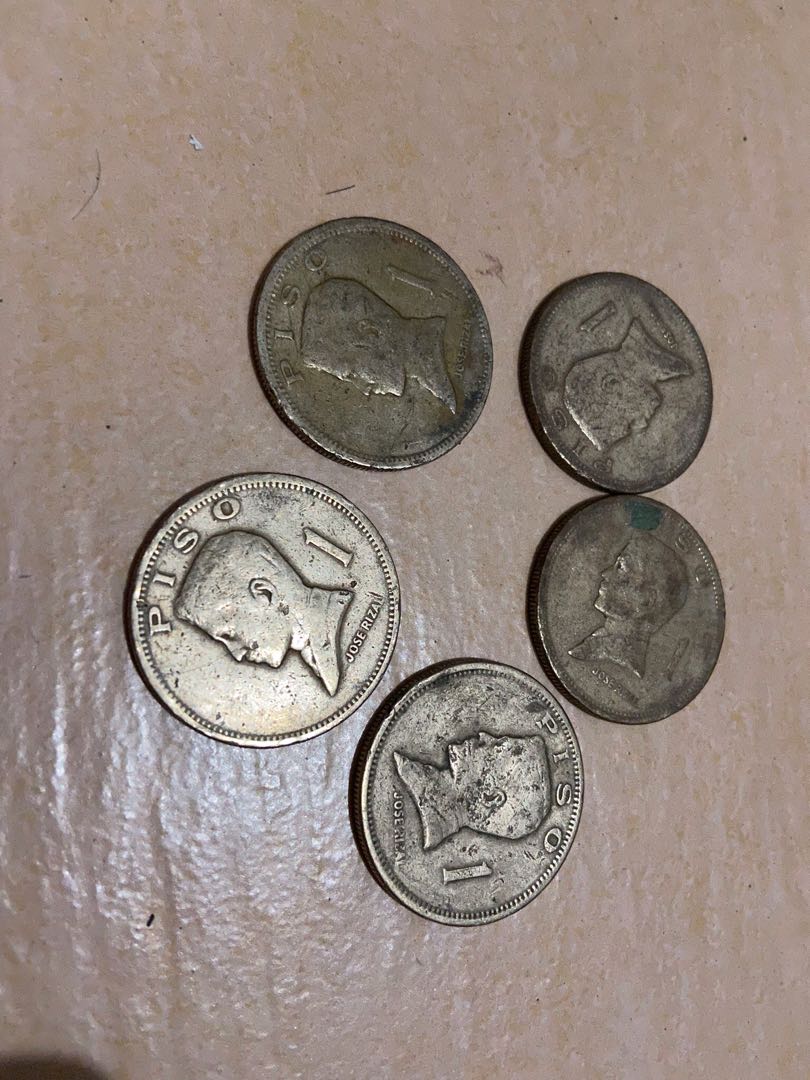 Authentic Old Piso Coin Jose Rizal Vintage 1 Peso 1972 1974, Hobbies ...