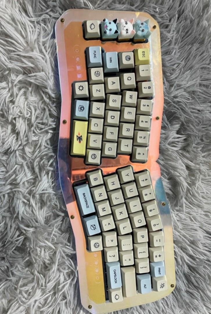[Kit] Hotswap Alice Layout Keyboard kit w Holographic Acrylic Casing ...