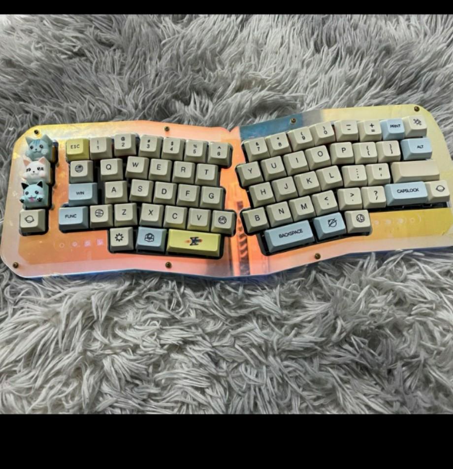 [Kit] Hotswap Alice Layout Keyboard kit w Holographic Acrylic Casing ...