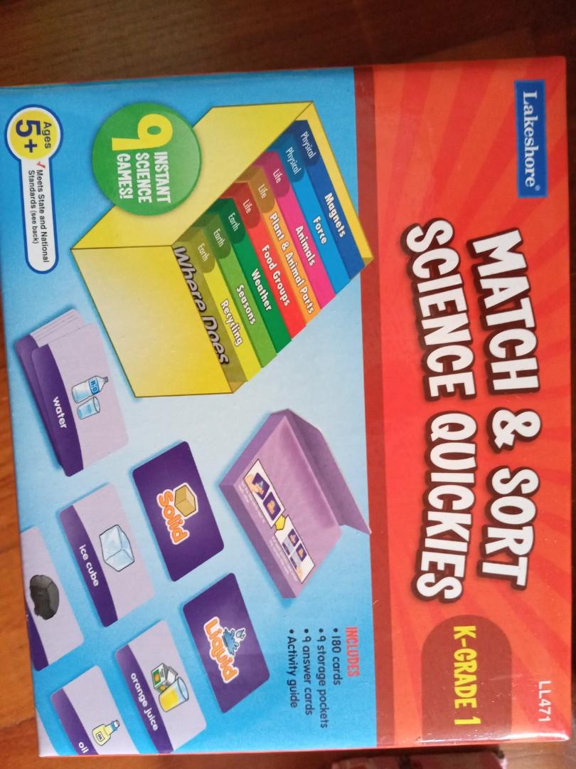 Lakeshore Match and sort Science Quickies, Hobbies & Toys, Toys & Games ...