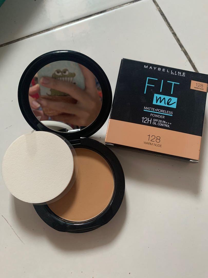 Maybelline fit me compact powder shade 120 & 128, Kesehatan ...